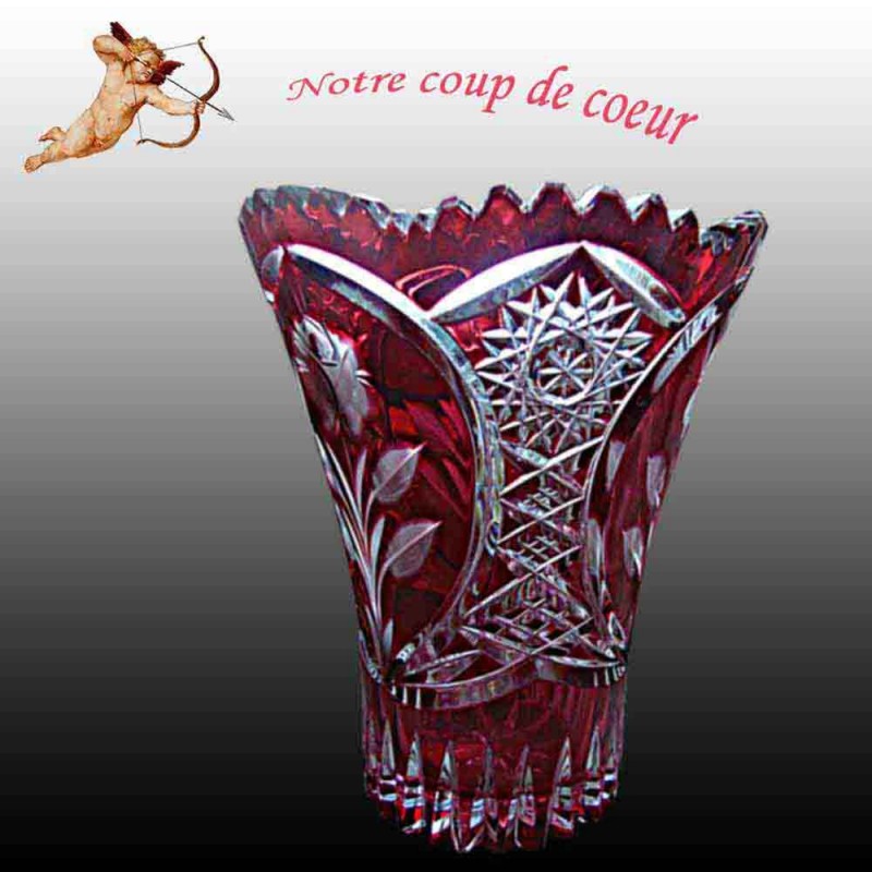 German Meissen crystal Art Deco collection vase